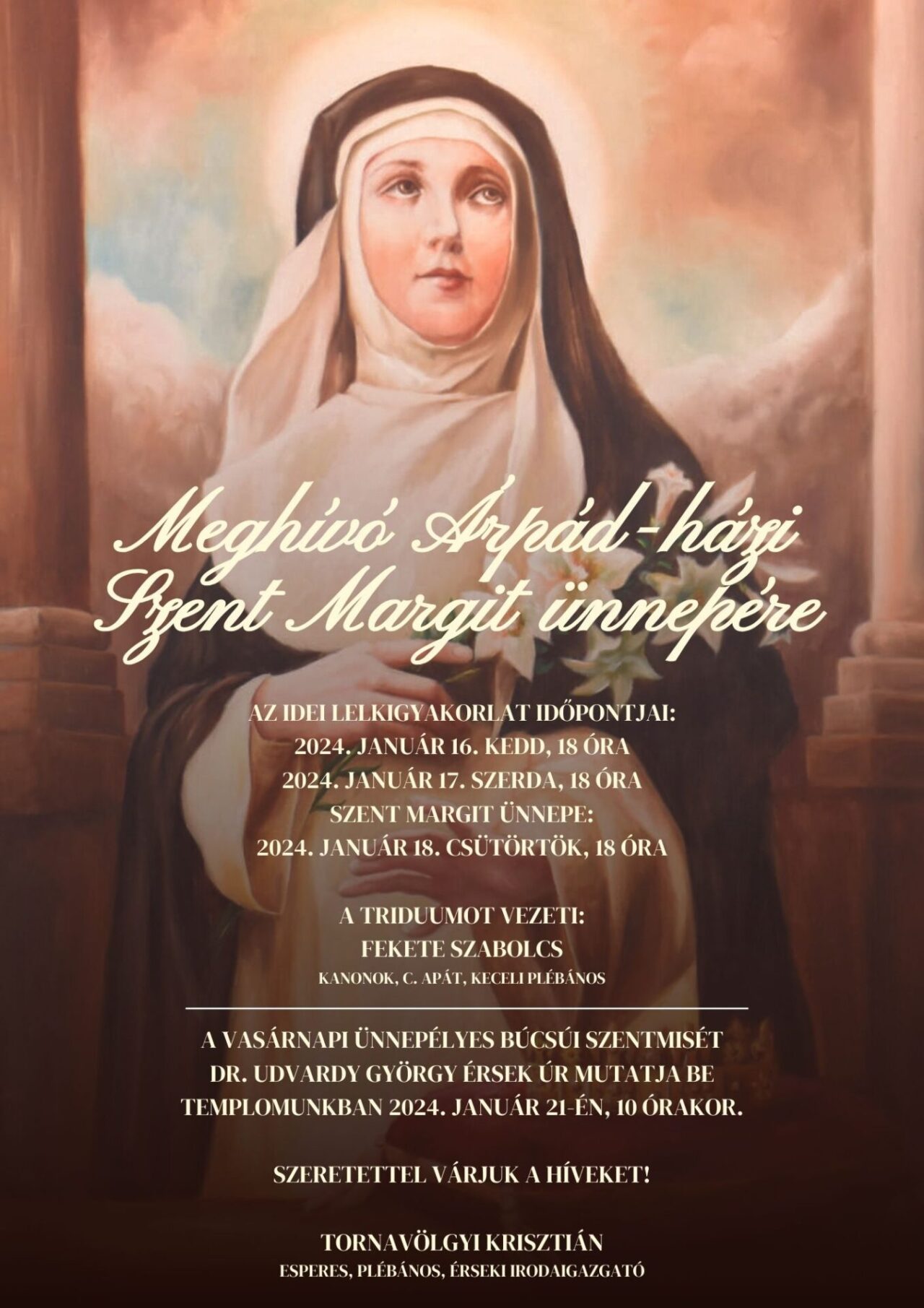 Meghívó Árpád-házi Szent Margit Ünnepére - 2024 - Árpád-házi Szent ...
